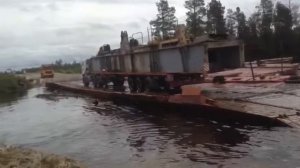 Форсирование водной преграды при доставки негабаритного груза по России