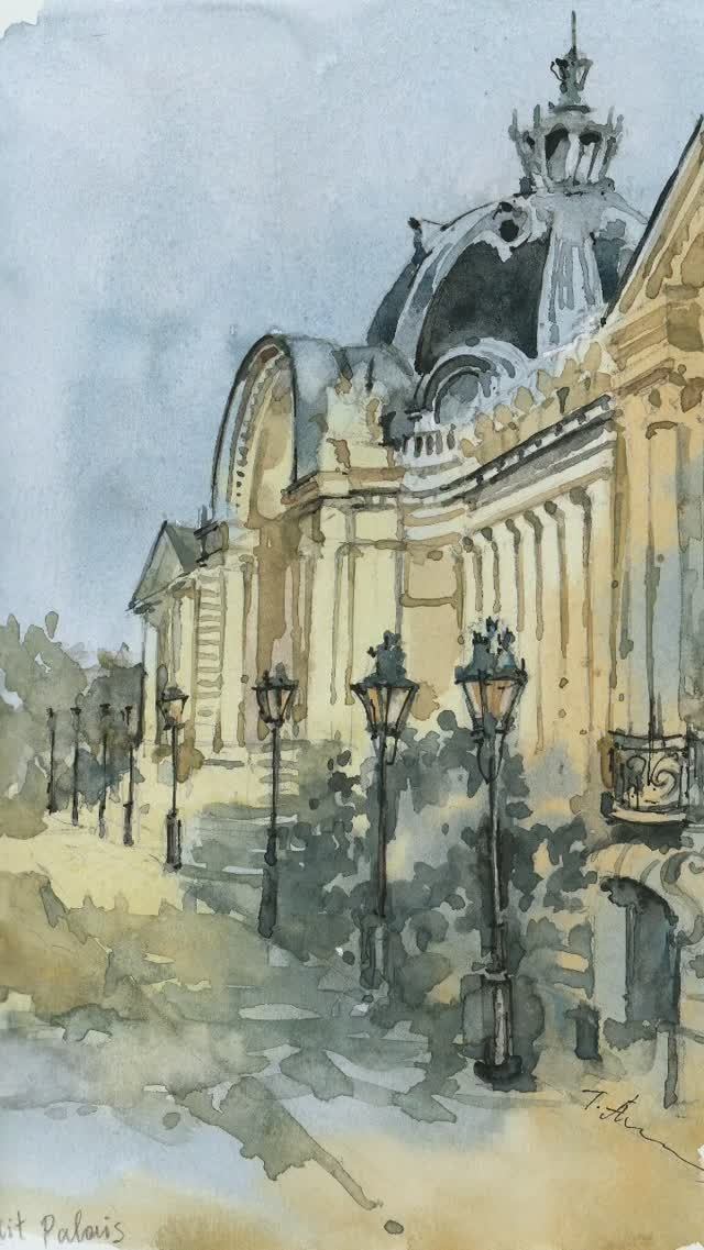 Petit Palais, Paris, France; Watercolor sketching #watercolor #sketching #paris