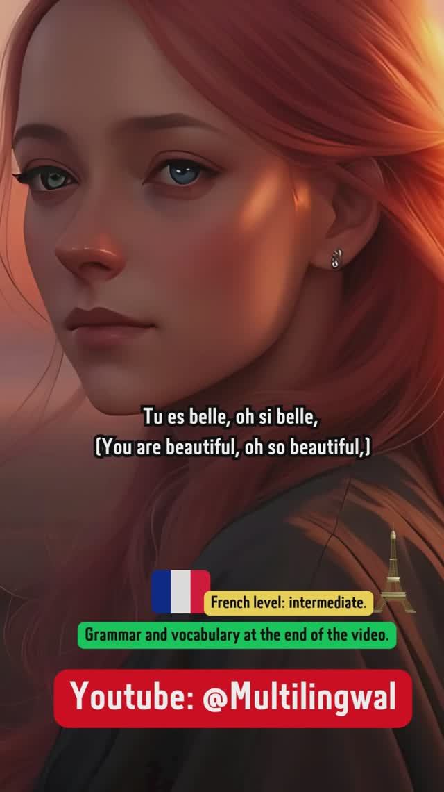 Tu es Belle. Music to Learn French. Shorts.