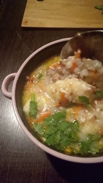 Гречневый суп с клецками