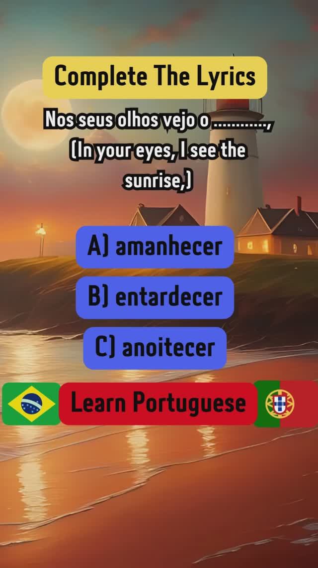 Music to Learn Portuguese. #Shorts