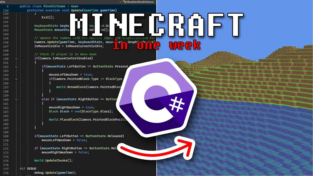 I Made Minecraft From Scratch In C#