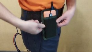 Пример ношения подсумка/чехла для пауэрбанка без клапана.