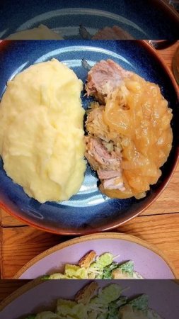 German stuffed pork loin, sauerkraut, apples, onions,
