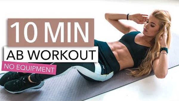 10 MIN AB WORKOUT  No Equipment  Pamela Reif