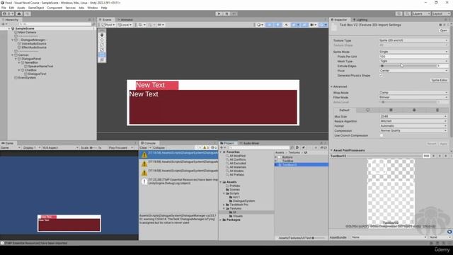 Master Visual Novel Game Creation in Unity For Beginners