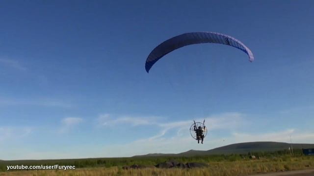 Экстремальные полеты на мотопараплане. Cусуман. Споттинг. Колыма