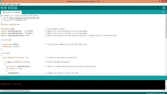 Location Based Alarm System using NodeMCU and Neo 6M GPS module ...