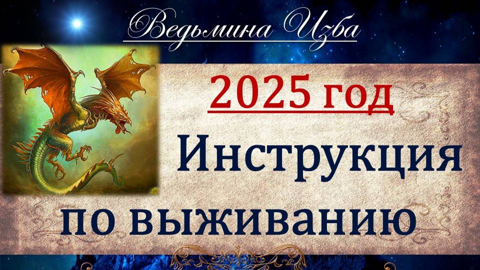 ПРЕДСКАЗАНИЕ 2025…ИНСТРУКЦИЯ ПО ВЫЖИВАНИЮ…Инга Хосроева ВЕДЬМИНА ИЗБА