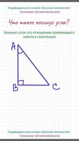 Что такое косинус угла?