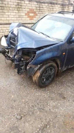 Chery Tiggo после удара в столб. Жесть китайская