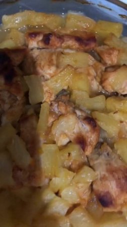 Baked chicken with pineapples and duck sauce #shorts #chicken