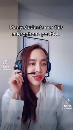 Microphone position in PTE Academic