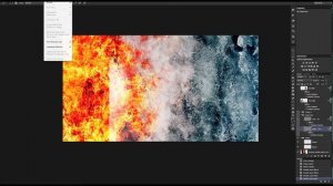 Fire and ice photo manipulation
