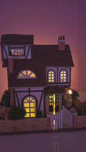 Домик-1. Кукольный домик, с которого всё началось. Dollhouse miniature Flower Town Puppen Haus DIY.