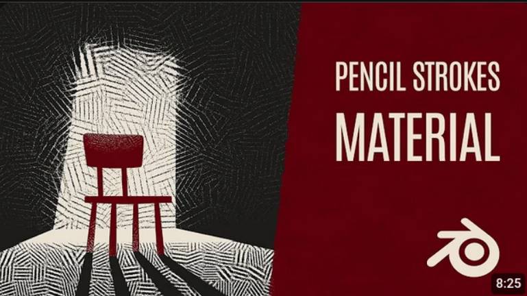 Материал для карандашных штрихов | Учебное пособие Blender