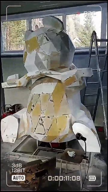 Панда. Рождение. Полигональная скульптура