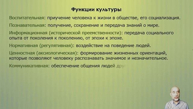 012. Культура. Ее виды и функции