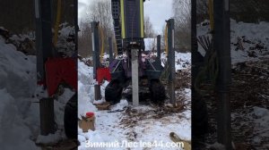 Установка свайного фундамента