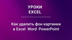 Как удалить фон картинки в Excel  Word  PowerPoint  Просто
