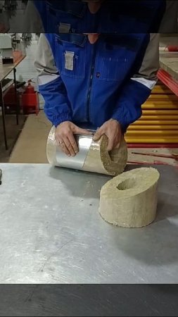 Шаблон для раскроя теплоизоляционного прямого участка в отвод