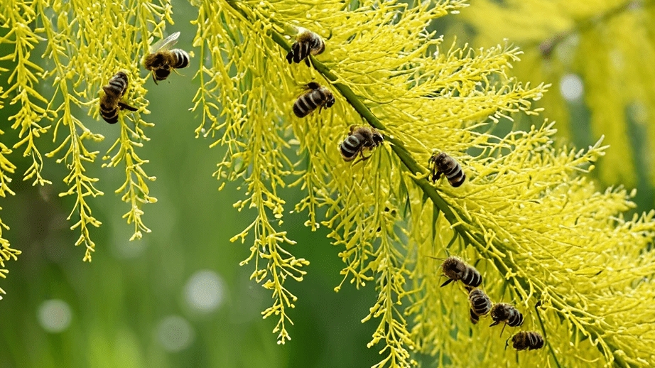 Пчела на вербе. Челябинская Область 26.04.20г (Bee.)