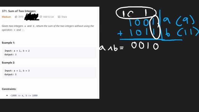 06 - Leetcode 371: Sum of Two Integers (RU)