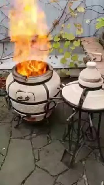 Как горит тандыр