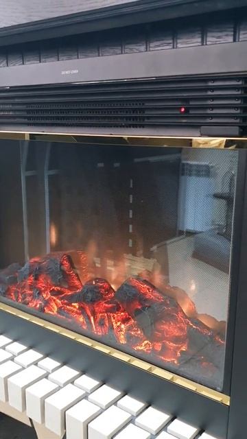 Камин электрический Stone J венге с очагом MoonBlaze Brass 26