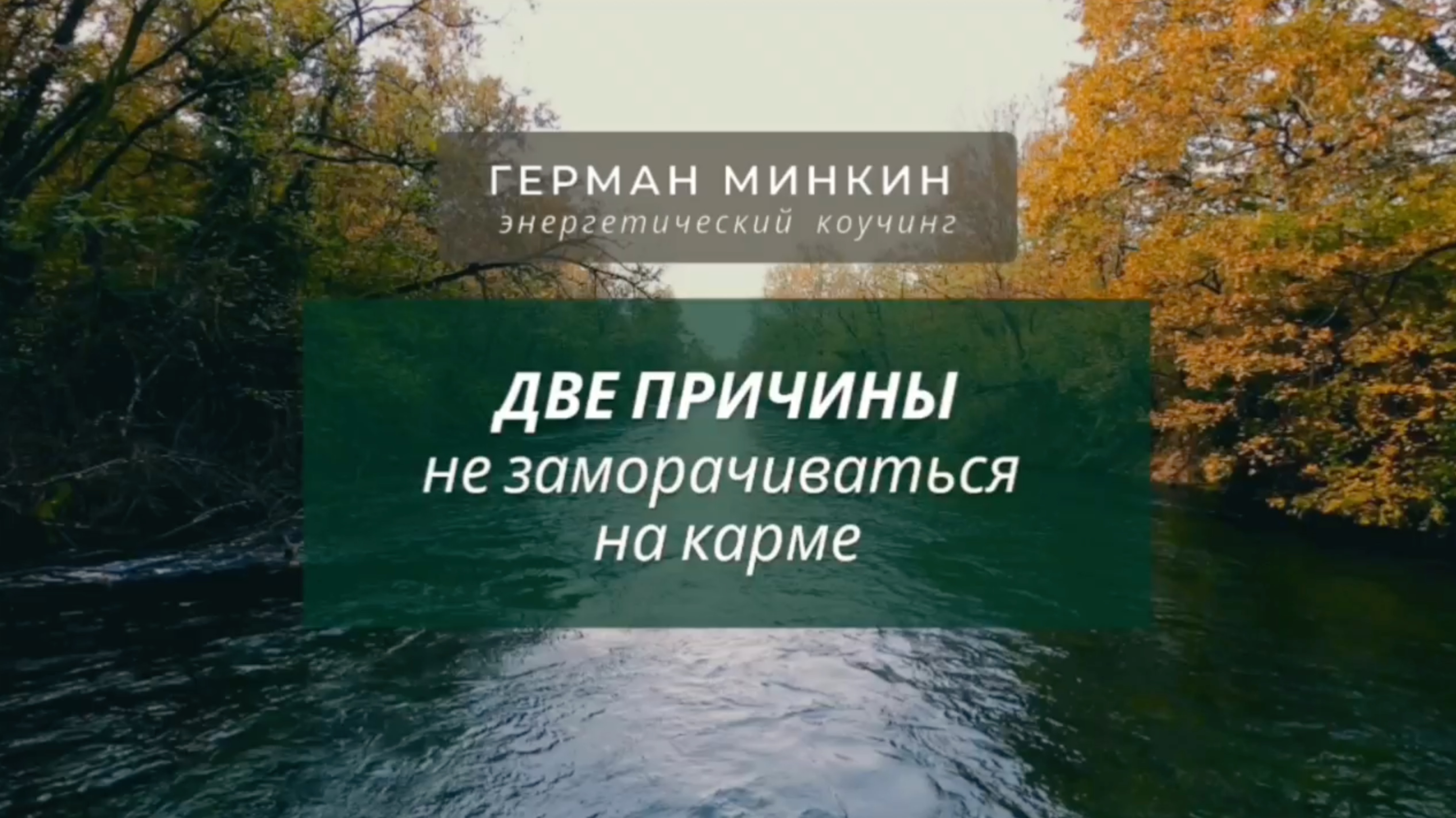 Пара причин не заморачиваться о карме в этой жизни | Герман Минкин