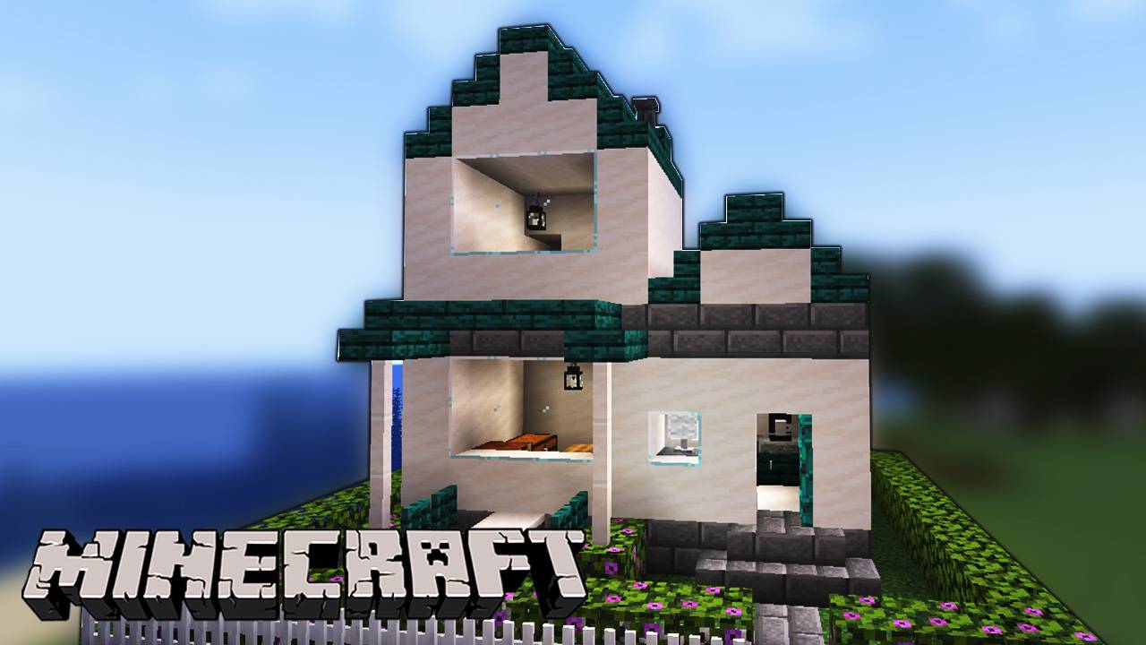 Как Построить Красивый Дом в Minecraft в стиле Лего. Постройки в майнкрафт. #майнкрафт #minecraft