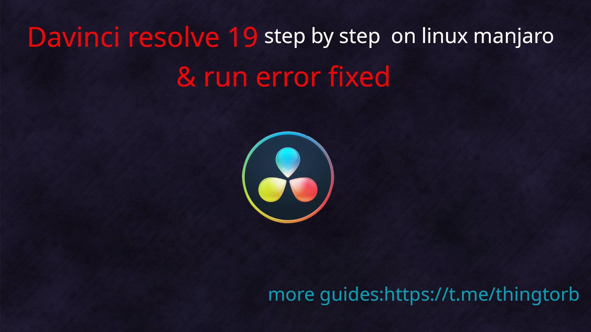 davinci resolve install on linux manjaro