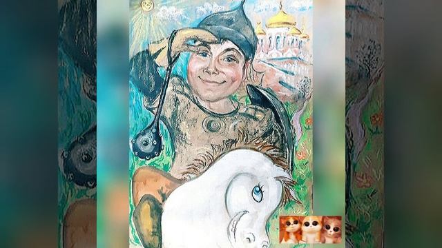 Богатырь. Дружеский  шарж на Сергея Фатеева, художник Ольга Сокова 2022г.