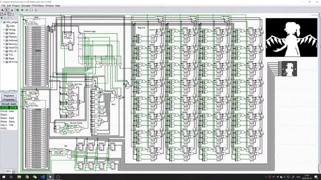 Hand Drawing a RISC V CPU and Playing Bad Apple on It