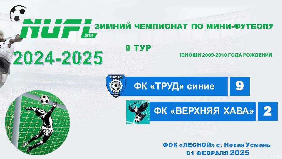 ФК "ТРУД" синие - ФК "ВЕРХНЯЯ ХАВА" 2009