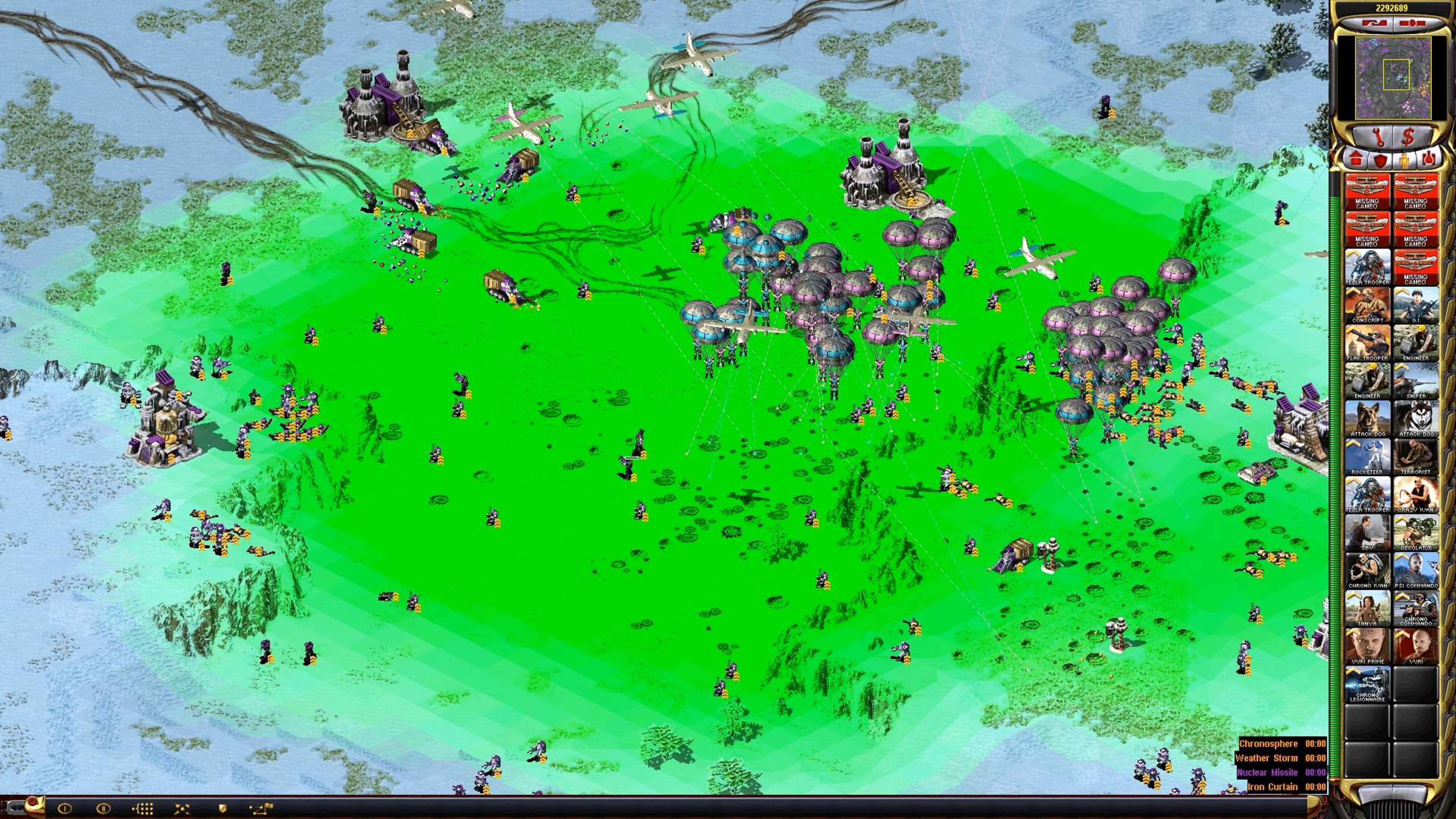 Red Alert 2: Ожесточённые бои Советского Союза с семью странами зимой