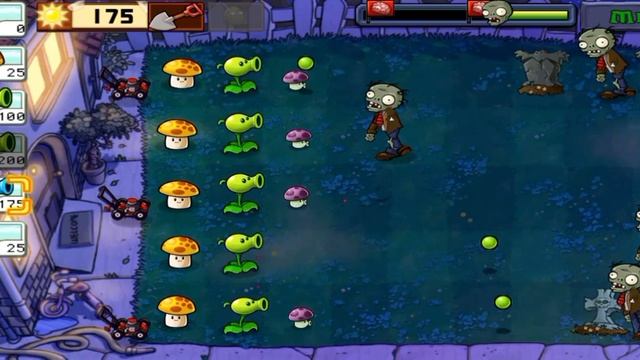 Зомби надвигаются ночью! Растения против зомби (ПВЗ) 3 серия