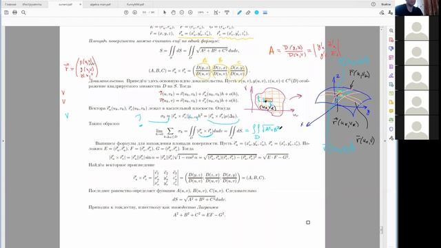 11.1 Площадь поверхности. Поверхностный интеграл 1 и 2 рода.