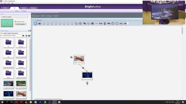 BrightAuthor. Super state, switch presentation, zone message.