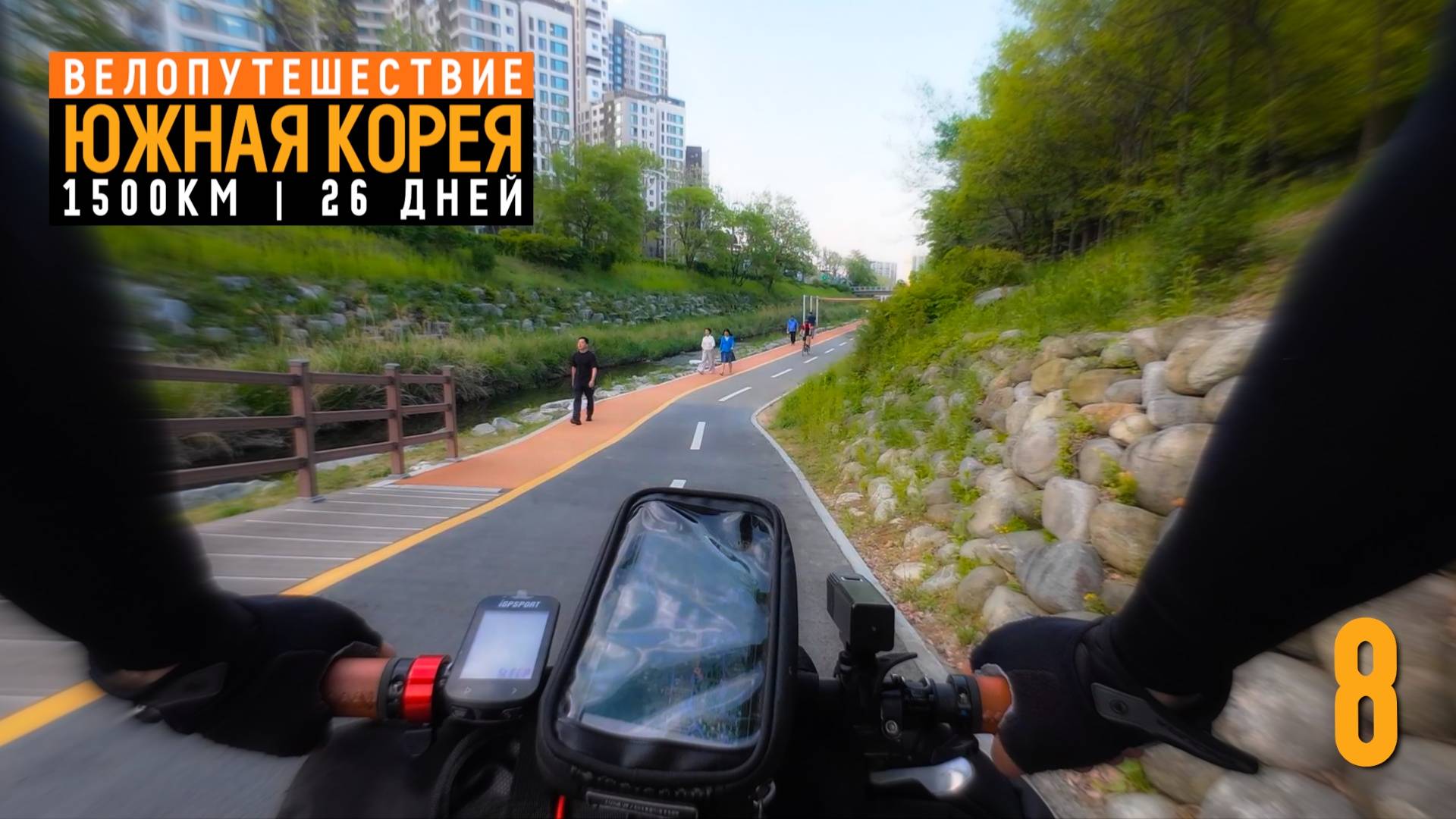 Южная Корея на велосипеде  Серия 8  Олени в городе!  Сеул  84km.