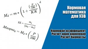 Кормовая математика в УЗВ