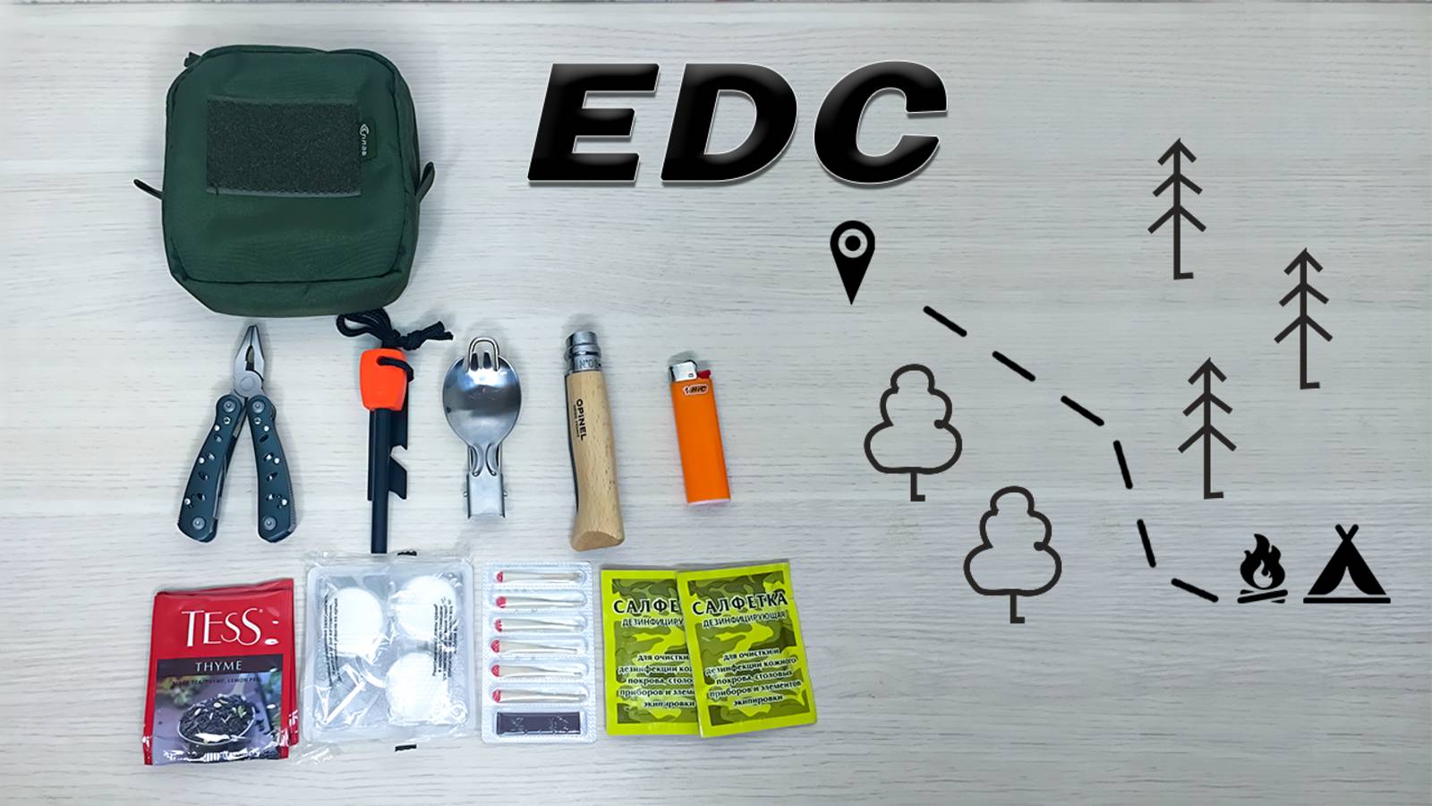 EDC НАБОР | EveryDay Carry | Для выхода на природу | Похода выходного дня