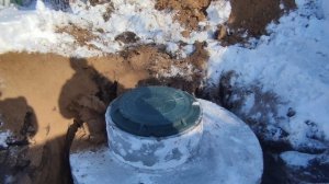 Монтаж септика зимой Омск