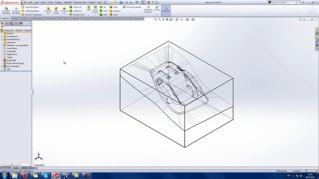 Stock at SolidWorks for MasterCAM X