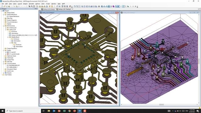 MMIC in QFN Package Co-Design with Cadence Clarity 3D FEM Solver