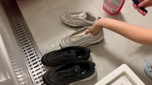나이키 에어맥스 97 셀프 세탁하기 (feat.세탁기) Can I clean the Nike Airmax 97 in washing machine?