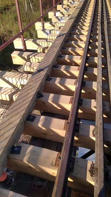 узкоколейка.проезжаем новый мост