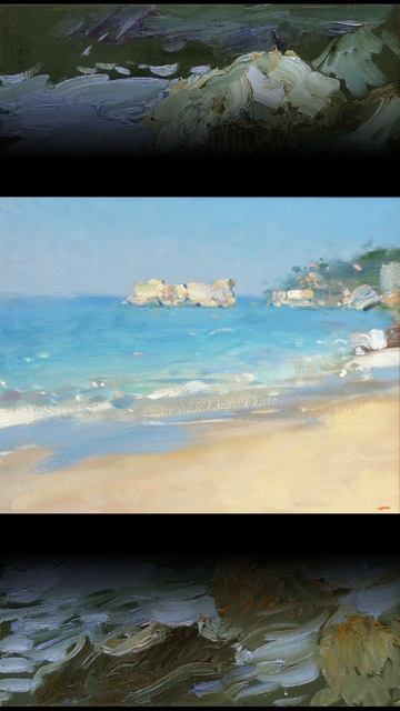 Море и скалы. Картины Бато Дугаржапова #живопись #painting #pleinairpainting #SeaRocks #искусство