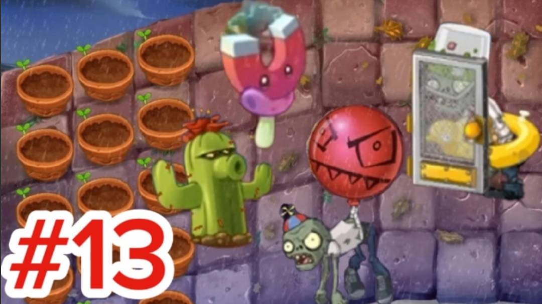 Шестой этап Ночная крыша! Plants vs zombies The Cursed #13