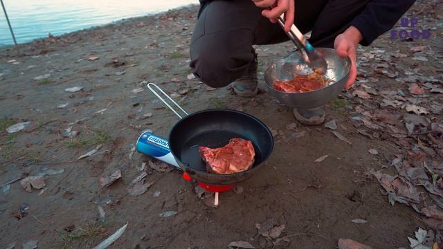 ЕДА / СВИНОЙ ЖАРЕНЫЙ  НА СКОВОРОДЕ АНТРЕКОТ / UP FOOD 4K HDR